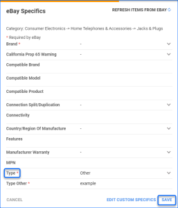 eBay Item Specifics - Sellercloud Help