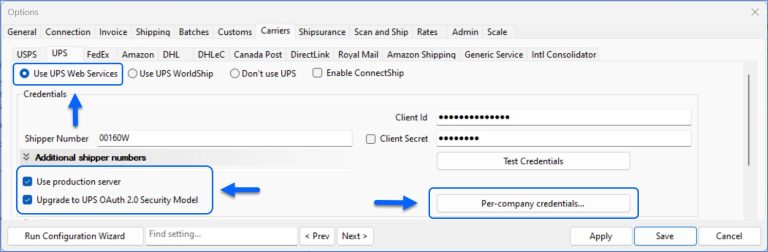 UPS Web Services Account Integration - Sellercloud Help