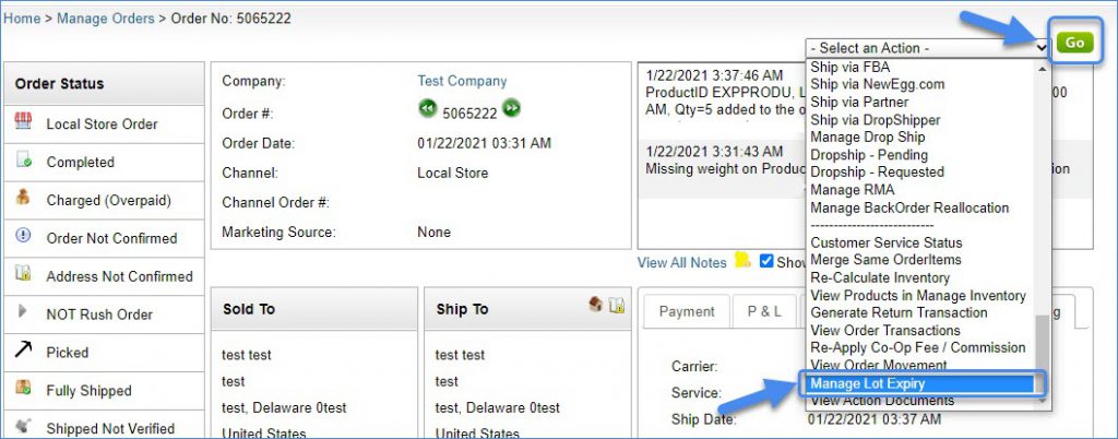 Lot Number and Expiration Tracking - Sellercloud Help