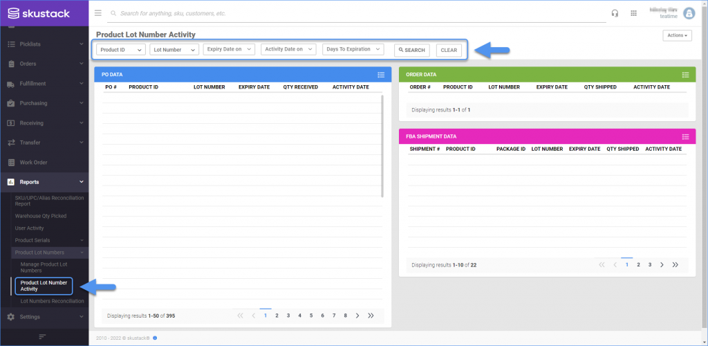 Lot Number and Expiration Tracking - Sellercloud Help