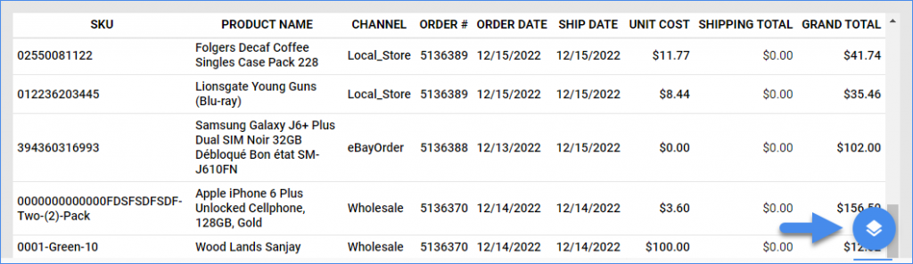 Metric Order Item Details - Sellercloud Help