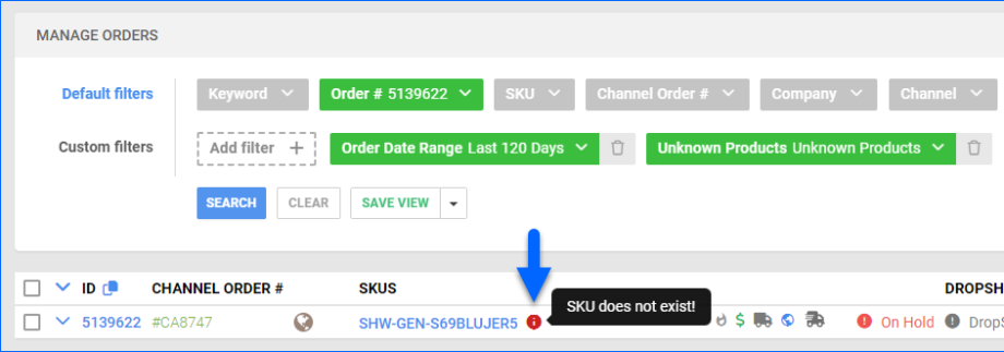 Unknown Product Orders - Sellercloud Help