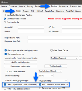 FedEx ETD and Commercial Invoices - Sellercloud Help
