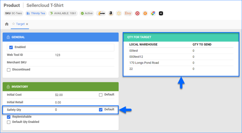 Warehouse Locations for Target - Sellercloud Help