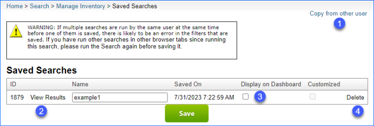 Saved Searches - Sellercloud Help