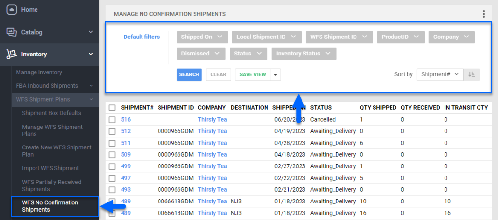 Manage WFS Shipment Plans - Sellercloud Help