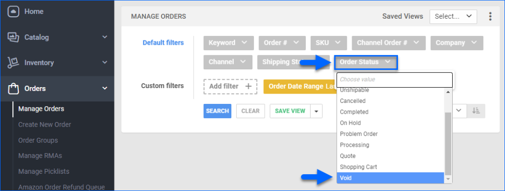 Void Orders - Sellercloud Help