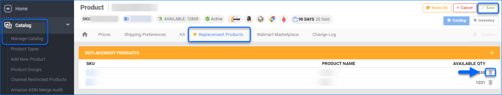Replacement Products - Sellercloud Help