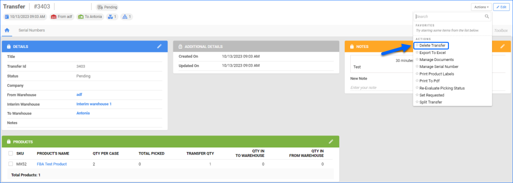 Warehouse Inventory Transfers (WITR) - Sellercloud Help