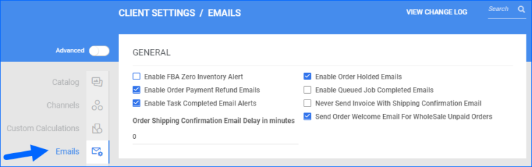 Emails Client Settings - Sellercloud Help
