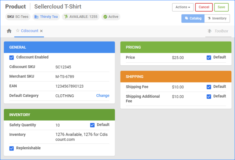 Cdiscount Product Properties - Sellercloud Help