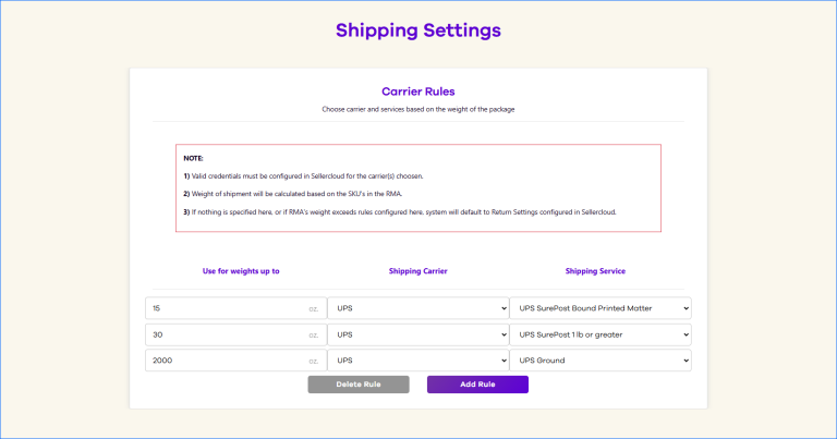 Orderback: Shipping Rules - Sellercloud Help