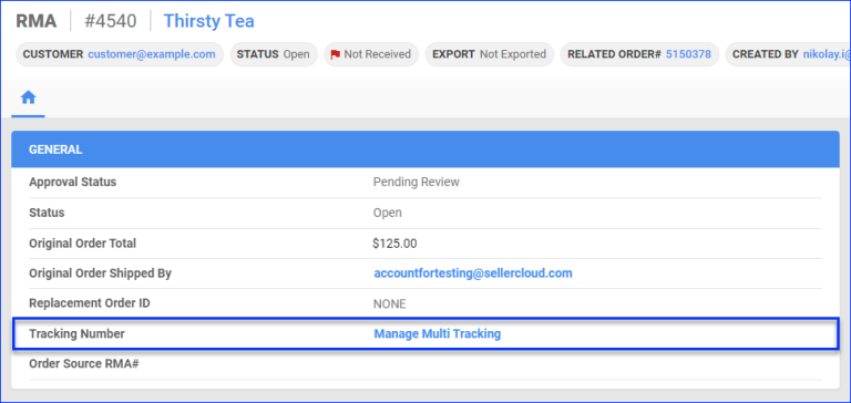 RMA Workflow - Sellercloud Help