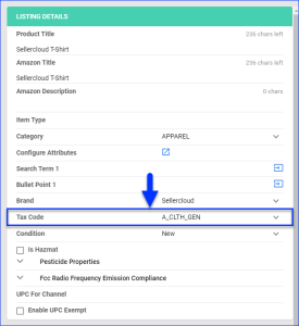 Amazon Tax Code - Sellercloud Help