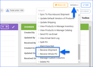 Purchase Orders - Receive PO - Sellercloud Help