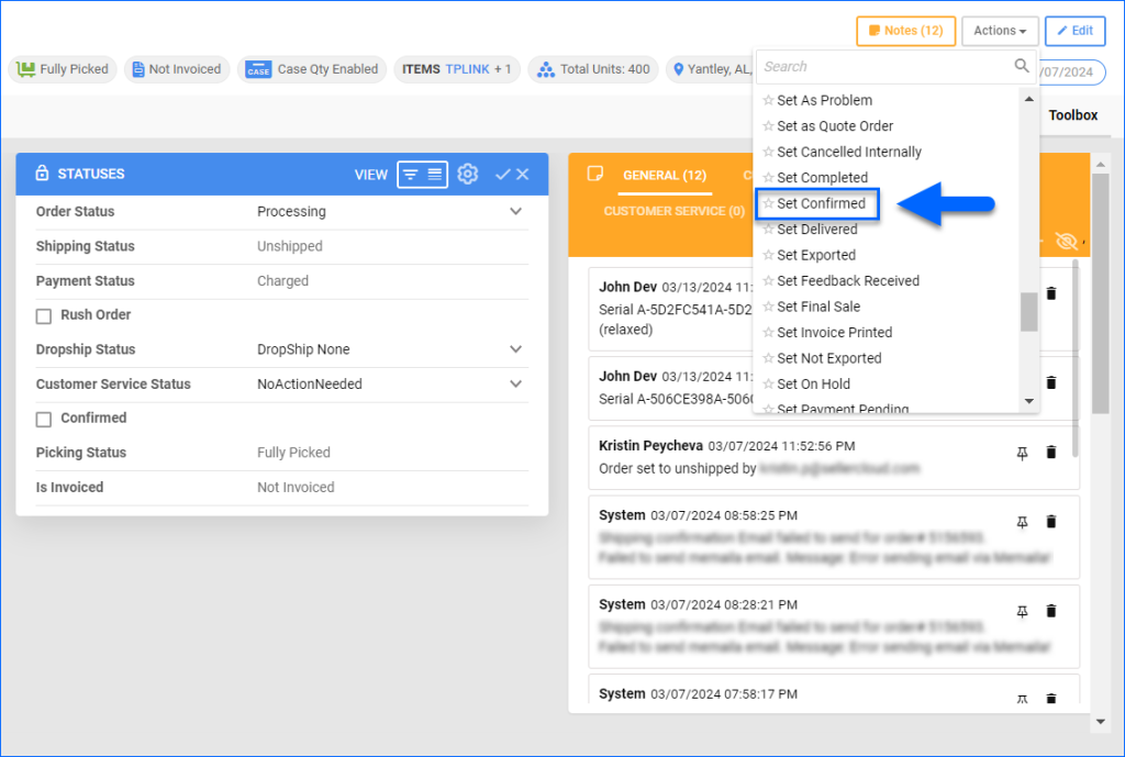 Order Confirmation Workflow - Sellercloud Help