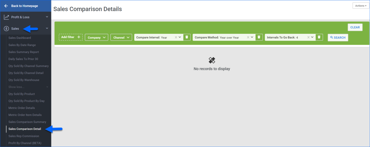 Sales Comparison Details - Sellercloud Help