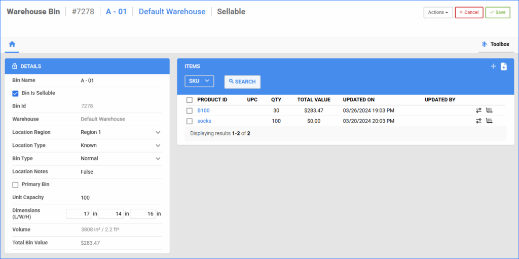 Enable or Disable Warehouse Bins - Sellercloud Help